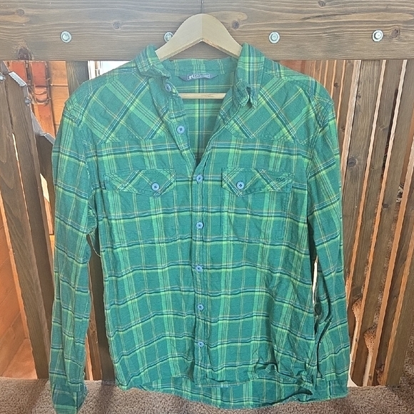 Stio | Shirts | Stio Green Plaid Shirt | Poshmark